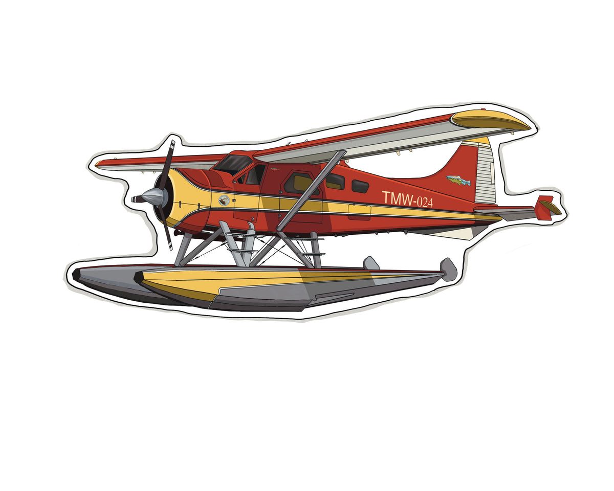 #9.1 de Havilland Beaver Float Plane Sticker – TroutMountainWorks