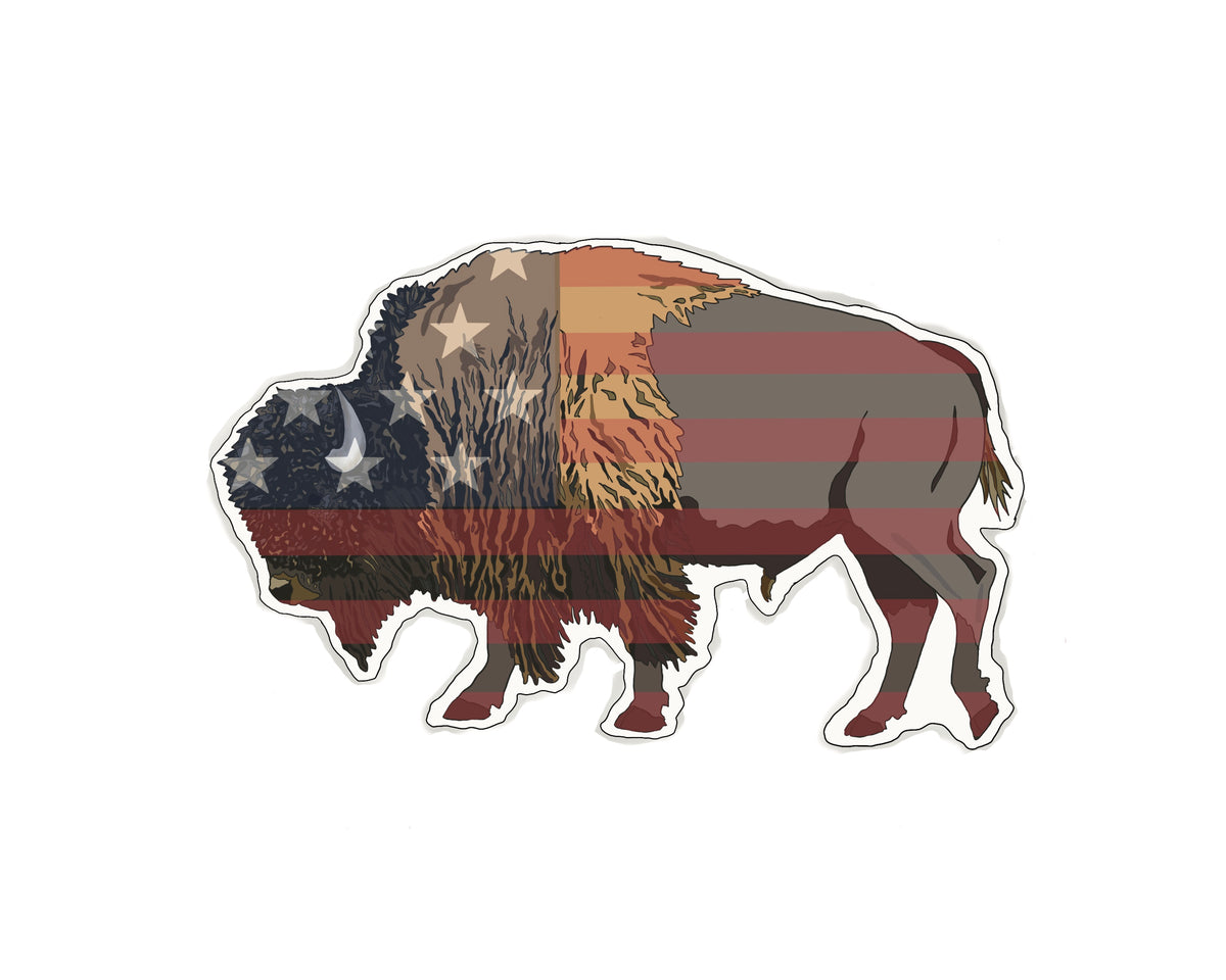#9.2 Buffalo Flag Sticker – TroutMountainWorks