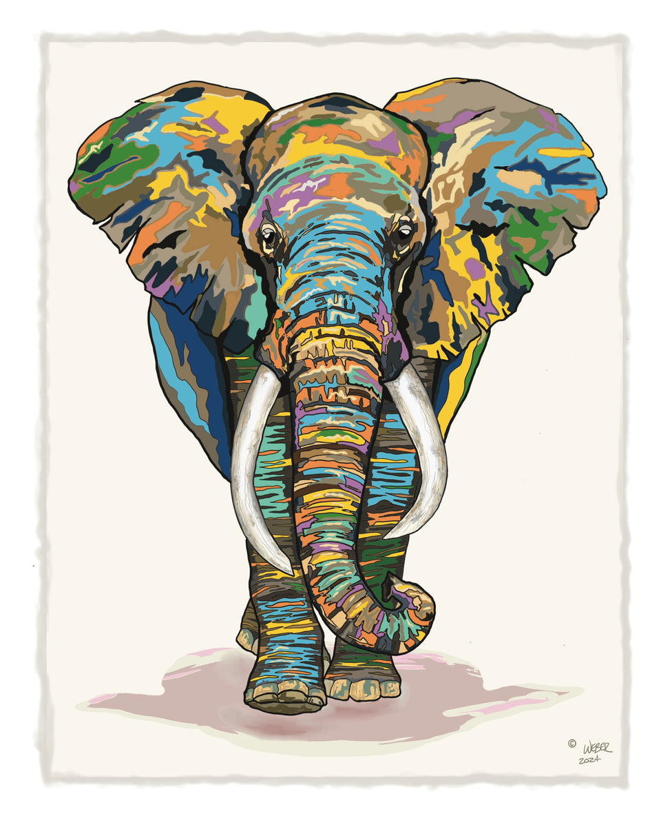 Elephant Clown Print – TroutMountainWorks