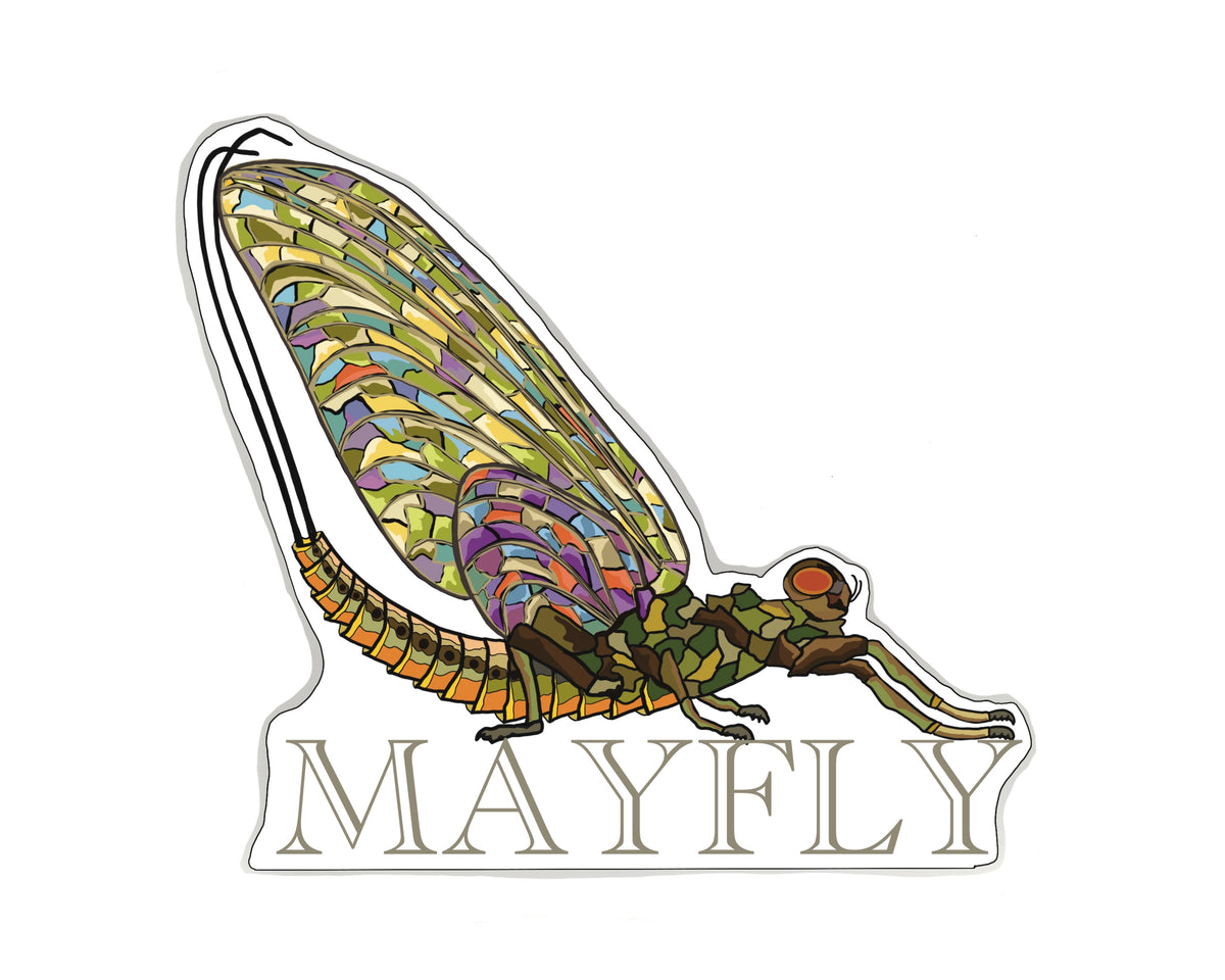 #9.3 Mayfly Sticker – TroutMountainWorks