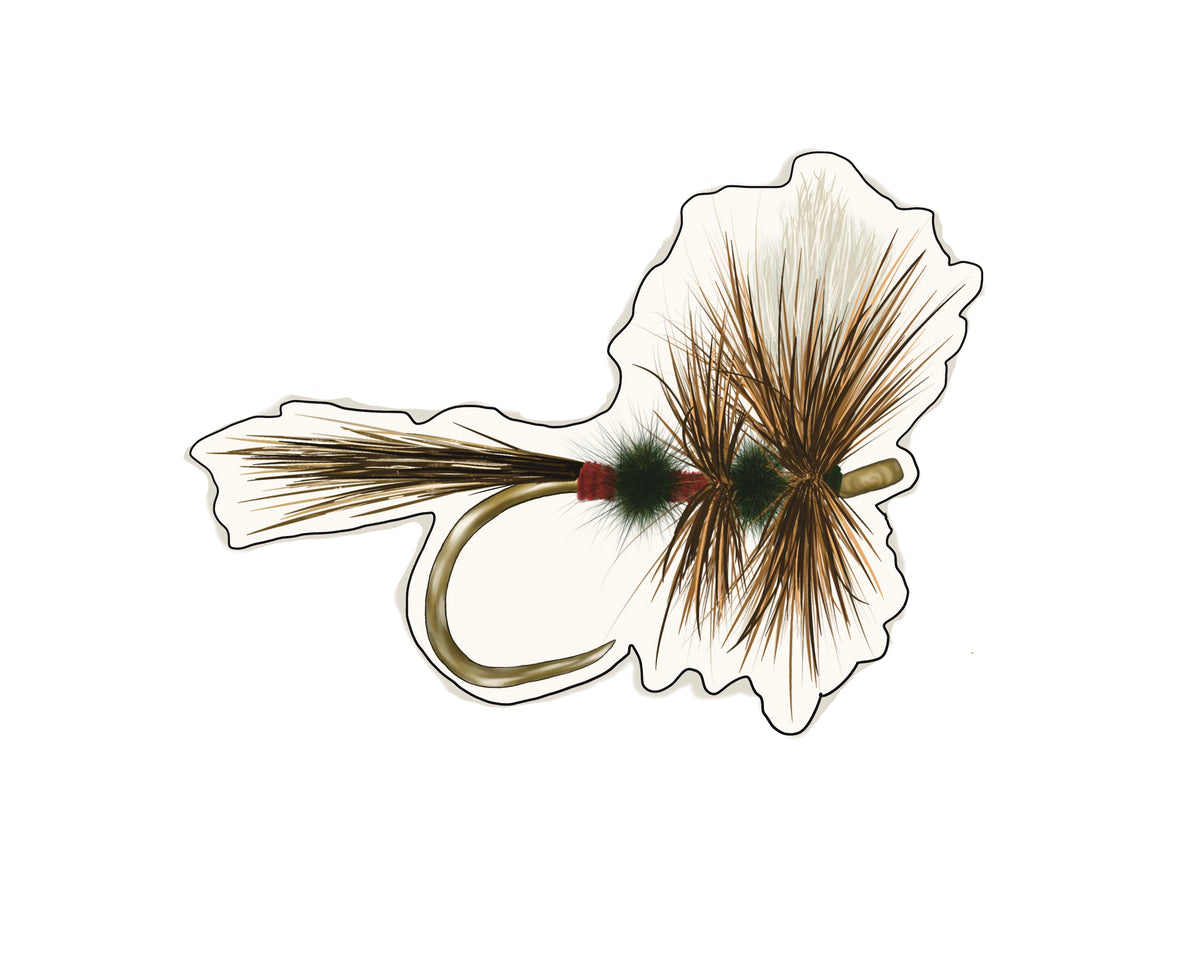 #6.4 Royal Wulff Dry Fly Sticker – TroutMountainWorks