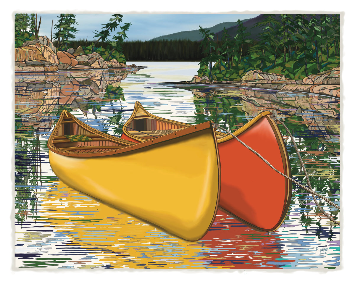 Yellow Canoe Print – TroutMountainWorks