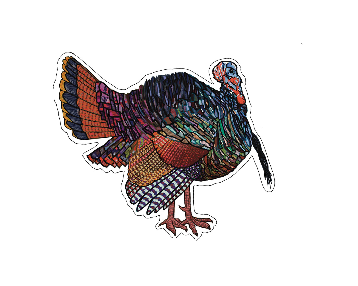 #6.51 Wild Turkey Side Sticker – TroutMountainWorks